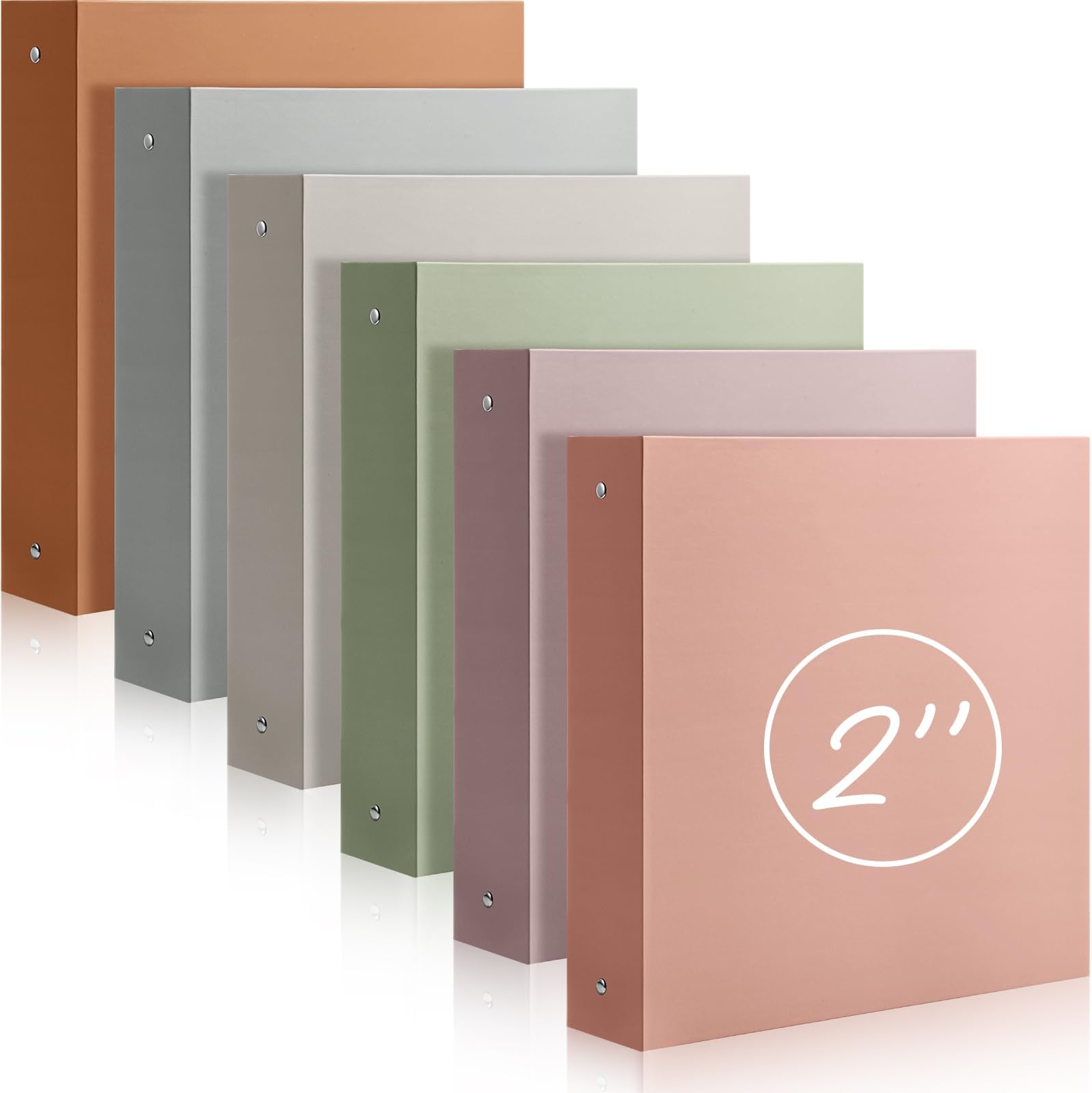 Amazon.com : Cholemy 6 Pcs 3 Ring Binder, Heavy Duty Round Binders with ...