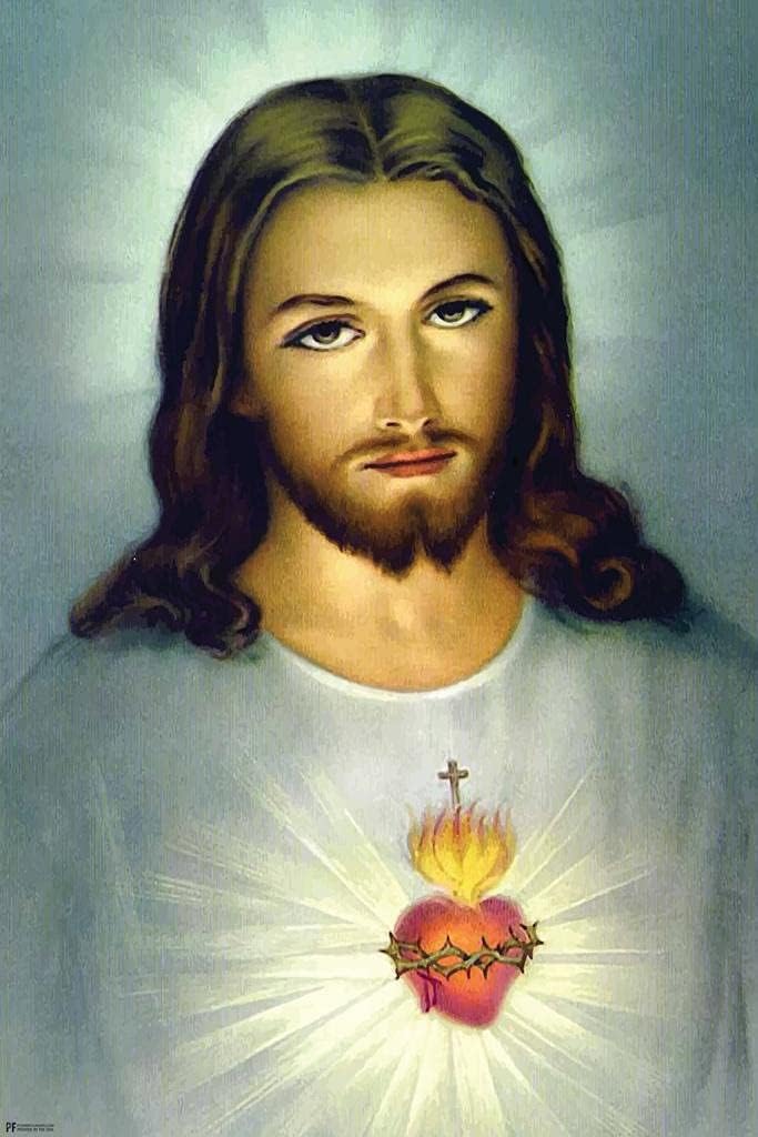 Pintura de retrato del Sagrado Corazón de Jesucristo, decoración ...