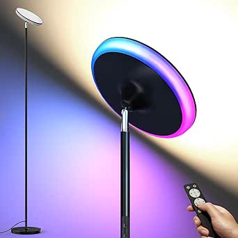 Bright Floor Lamp,42W 3700LM LED Torchiere Floor Lamps for Living Room ...