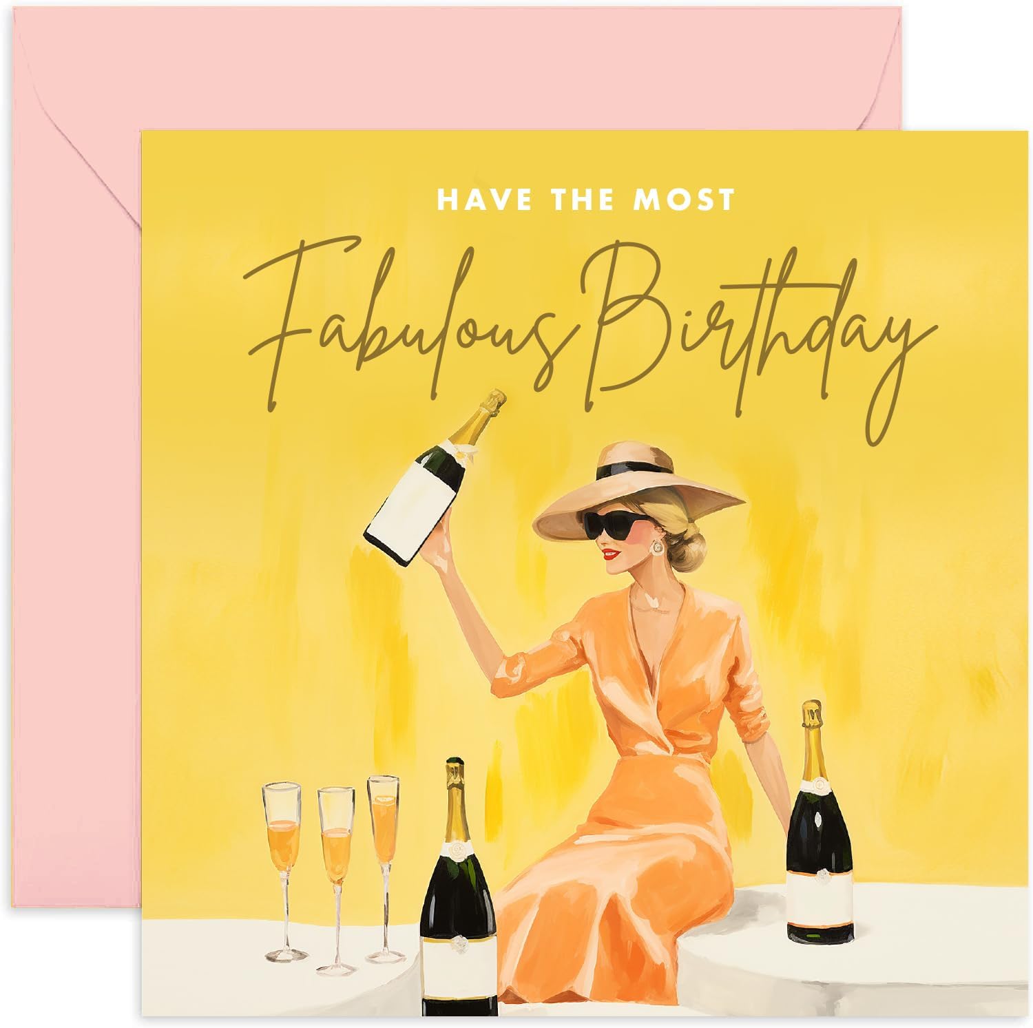 Old English Co. Fabulous Female Birthday Card for Her - Glamorous Lady ...