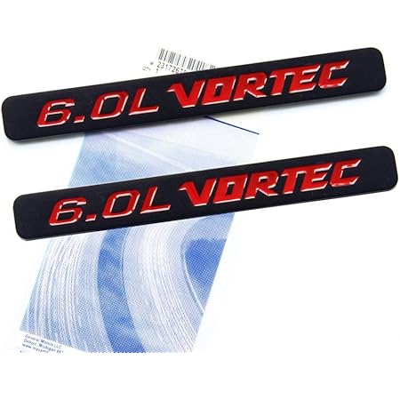 Amazon.com: Yoaoo 2X OEM Matte Black 6.0L Vortec Badges Emblem Alloy 3D ...