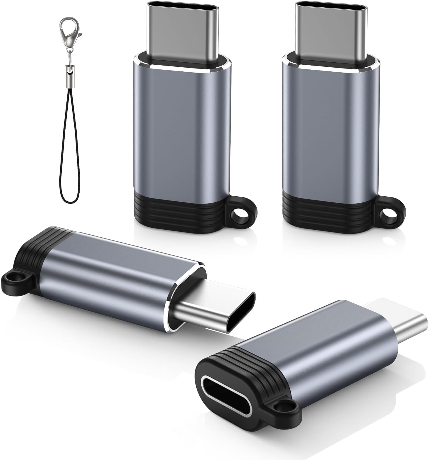 Amazon.com: MoKo 4 Pack Lightning Female to USB C Male Adapter, iPhone ...