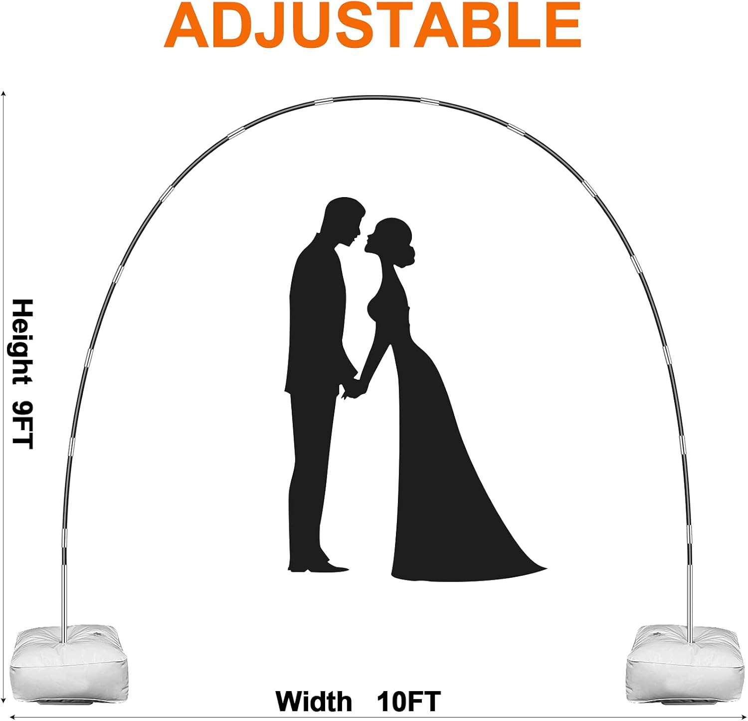 OBOVO Reusable Balloon Arch Kit, 10 Ft Adjustable Balloon Arch Stand ...