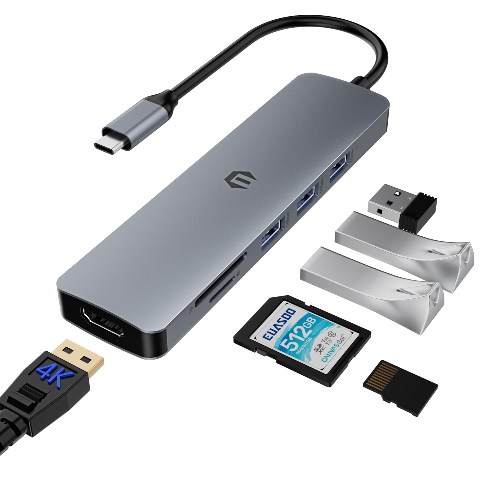 Snapklik.com : TOTU 6 In 1 Docking Station, USB C Adapter