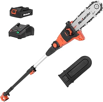 Amazon.com: MAXLANDER 8 Inch Cordless Pole Saw, 20V Power Pole Chainsaw ...