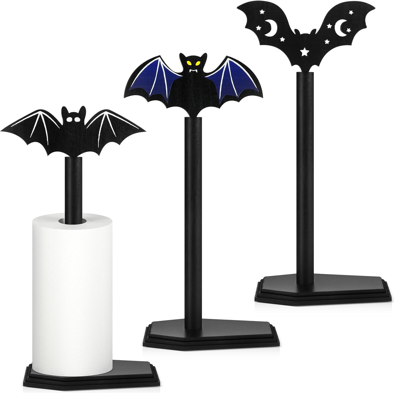 Amazon.com - Sliner 3 Pcs Halloween Bat Paper Towel Holder Gothic Paper ...