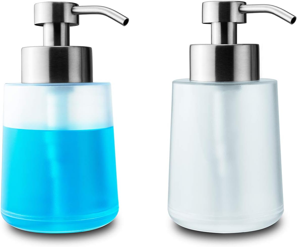 Amazon.com: Lusuroi Plastic Hand Soap Dispenser with Pump, Refillable ...