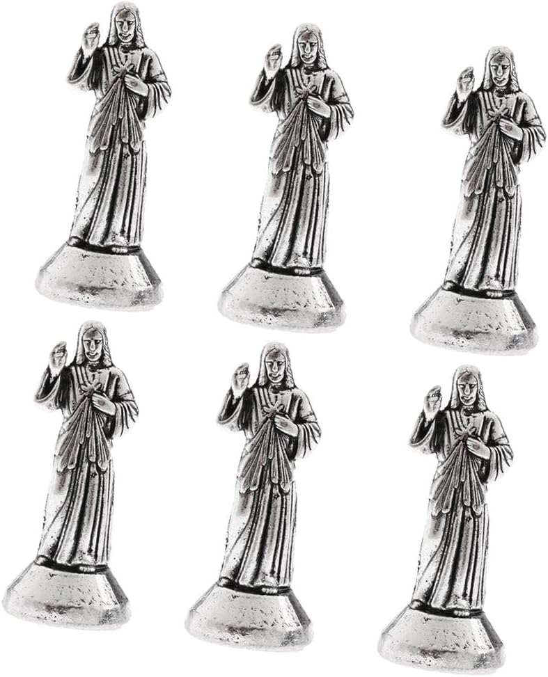 Amazon.com: 6 Lot Mini Jesus Statue Christian Figure for Believer ...