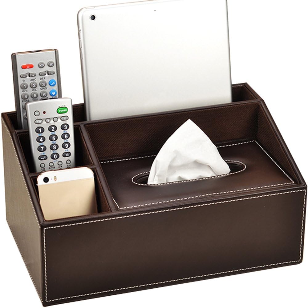 Amazon.com: WINGOFFLY® Multifunction Trapezoid PU Leather Tissue Box ...