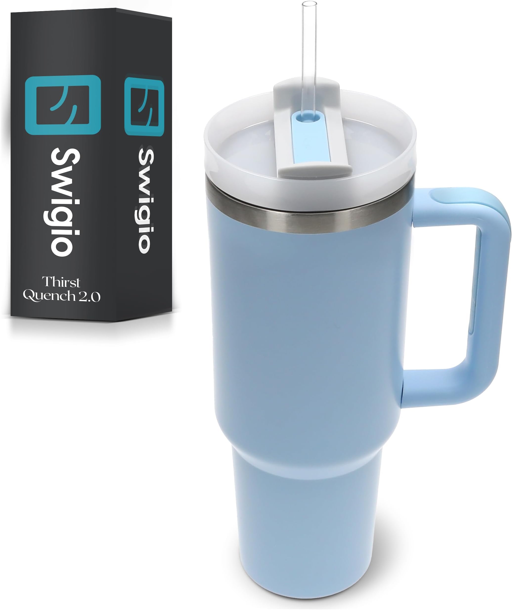 Amazon.com: STANLEY 30 oz Quencher Chambray/Blue with Straw - H2.0 ...