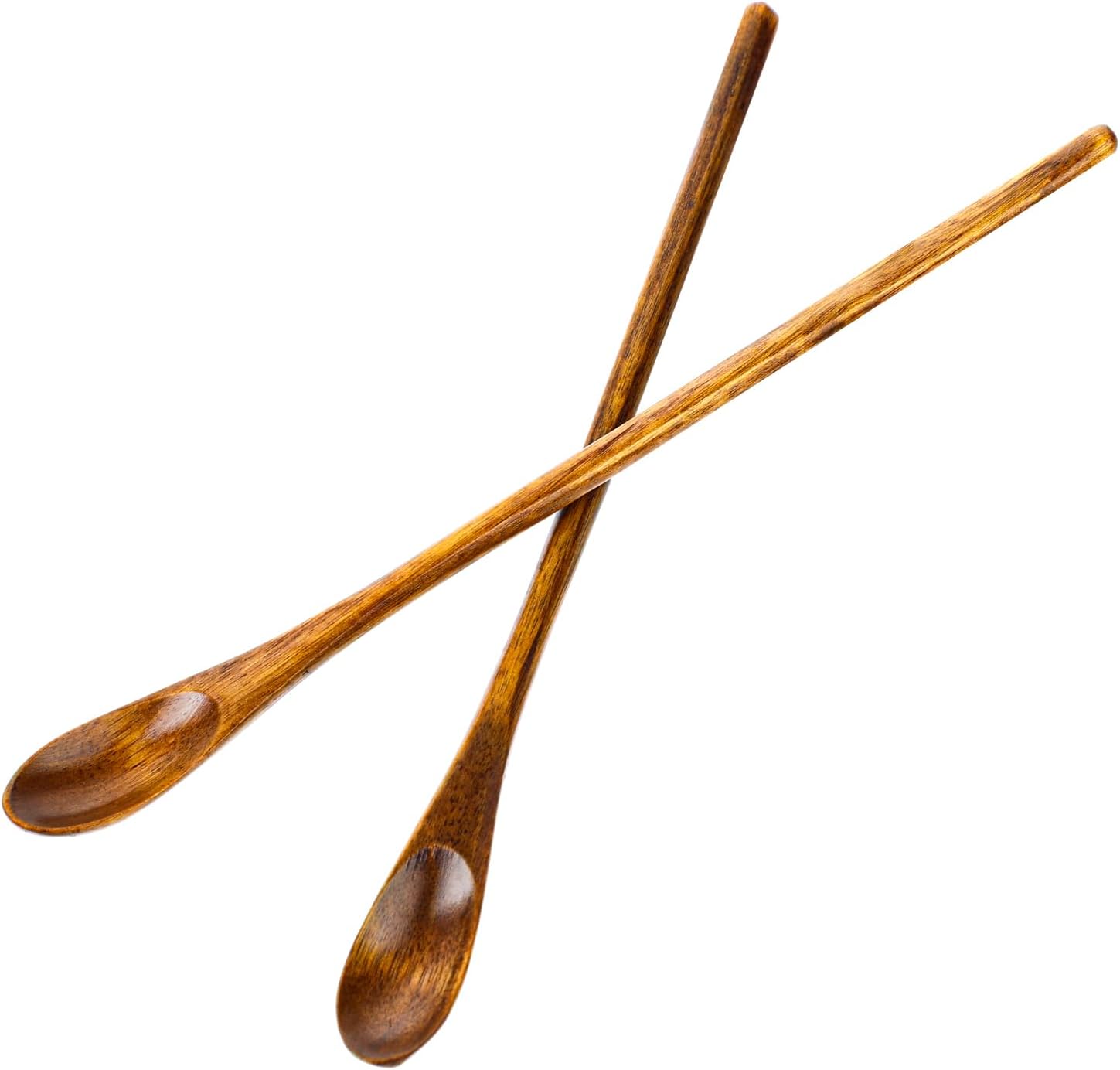 Amazon.com: Wooden Spoons for Cooking, 2 Pack Retro Long Wooden Coffee ...