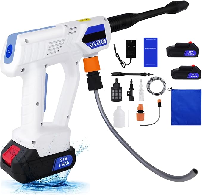 Cordless Jet Washer Portable Car Pressure Washer, Battery Power Washer ...