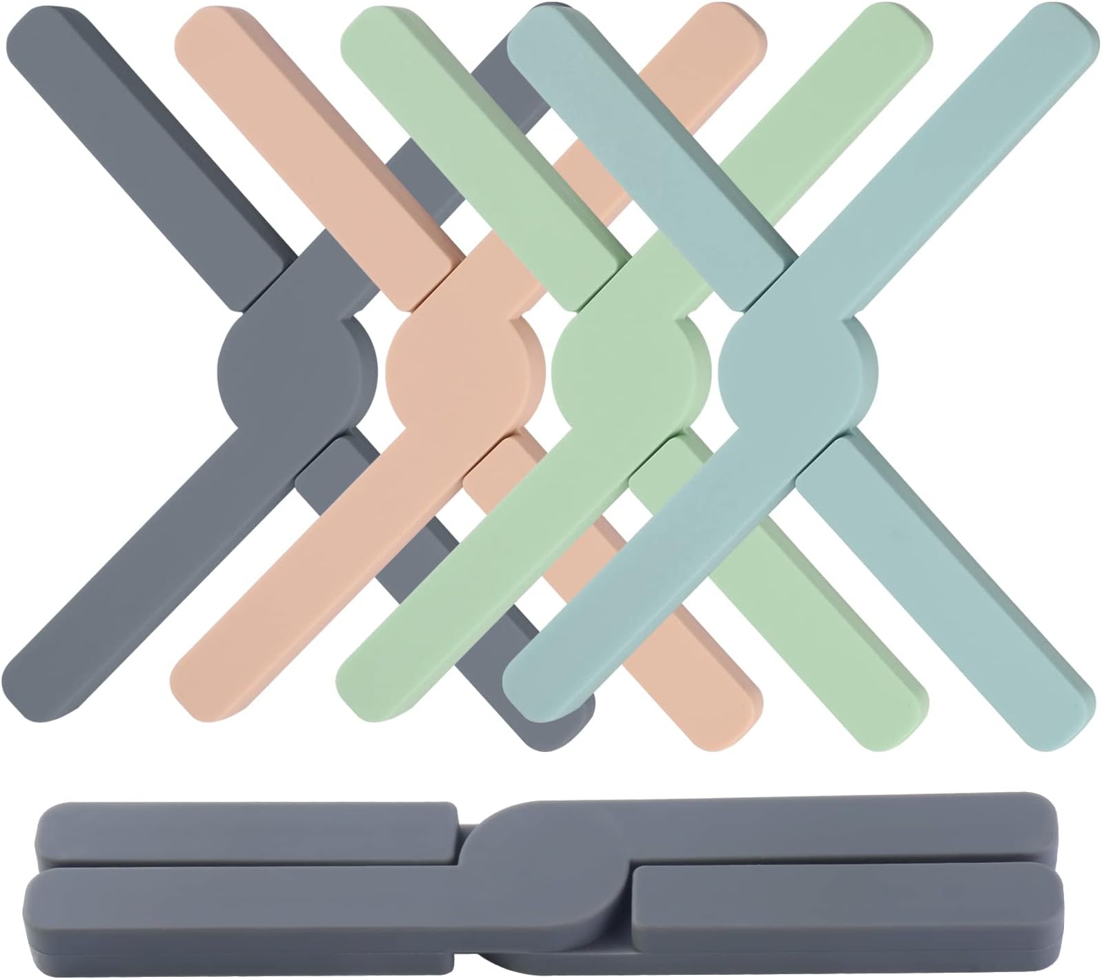 Amazon.com: KitWinner Foldable Silicone Trivets, 4 PCS Expandable ...