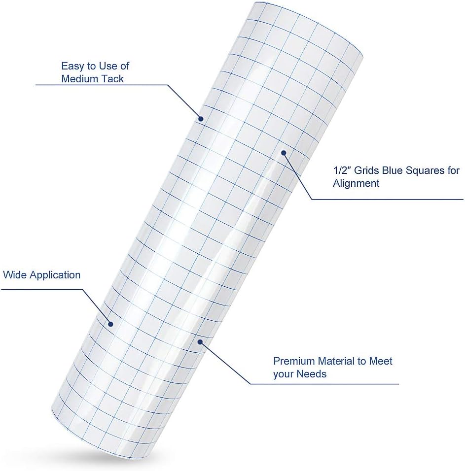 Transfer Tape for Vinyl Transfer Paper Clear Transfer Tape with Blue ...