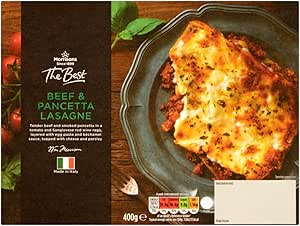 Morrisons The Best Beef & Pancetta Lasagne 400g (Frozen) : Amazon.co.uk ...