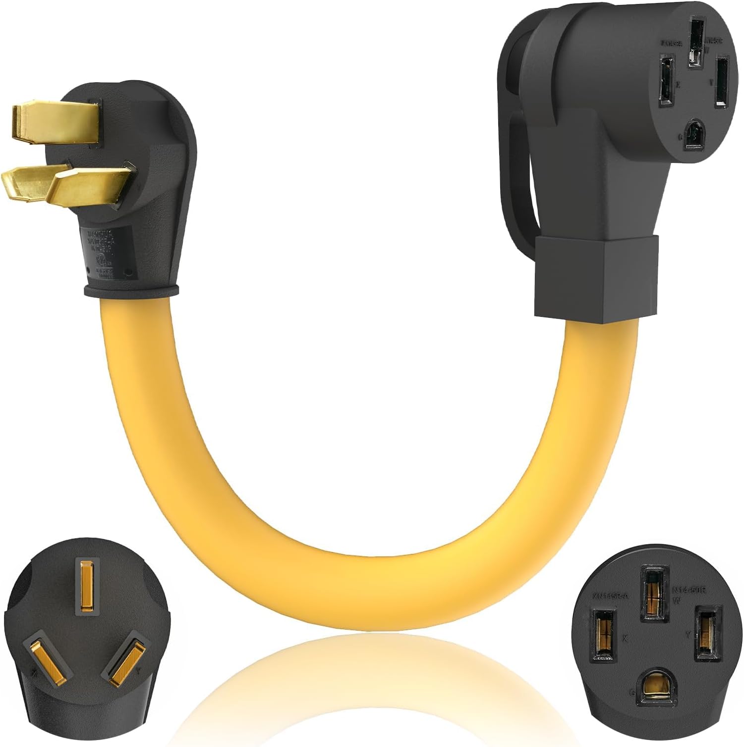 Amazon.com: ETL Listed NEMA 10-50P to 14-50R 50 amp 3 Prong Dryer Plug ...