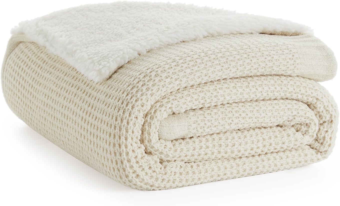 Amazon.com: UGG Miriam Throw Blanket - Cozy Polyester Waffle-Knit ...