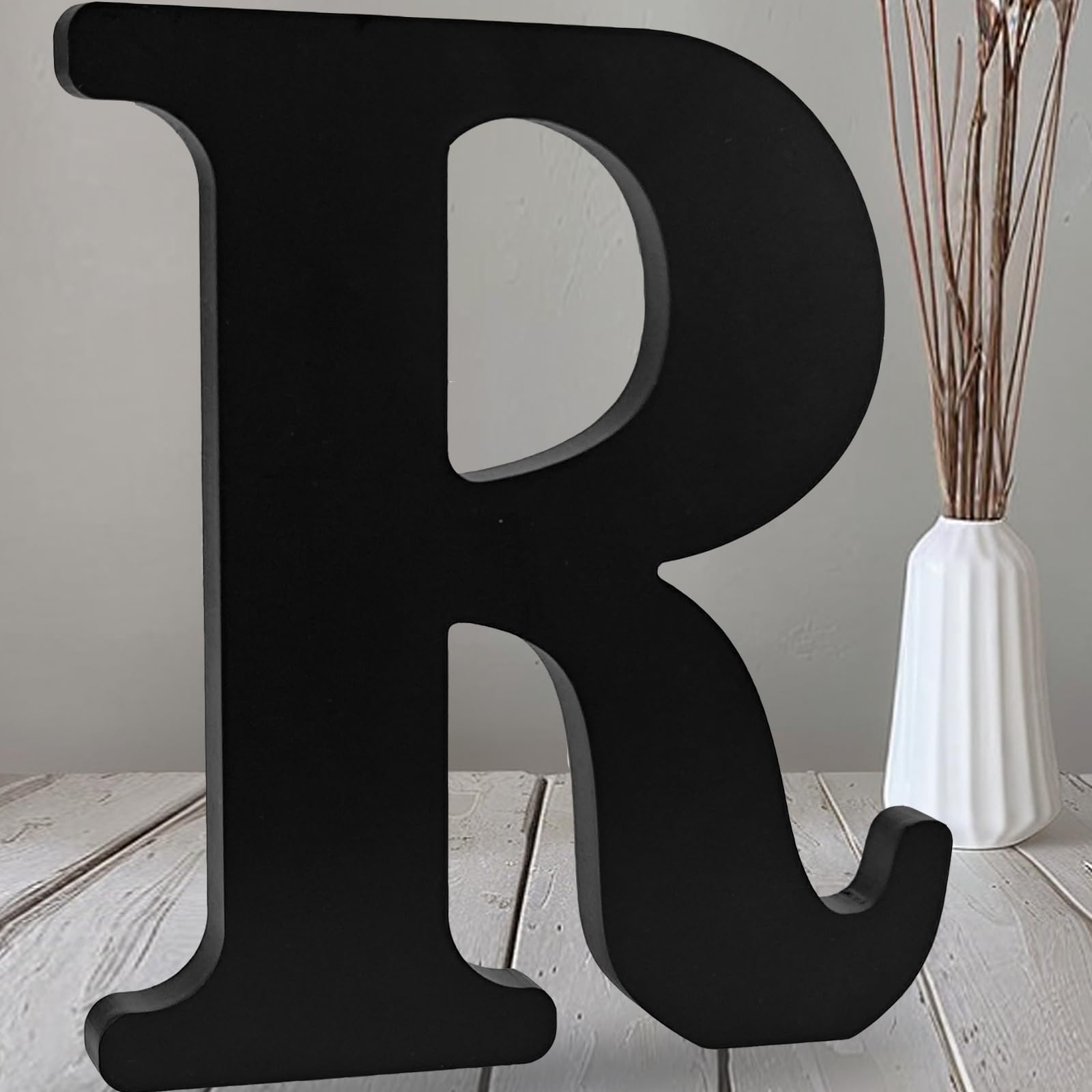 Amazon.com: AOCEAN 12 inch Black Wood Letters Unfinished Wood Letters ...