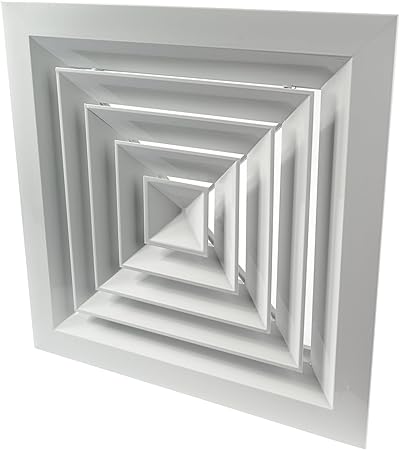 Repa Market 12 x 12 Inch Neck, Square Aluminum 17 x 17 Inch Ceiling ...