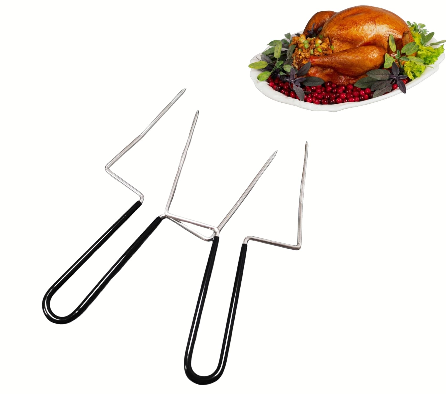 Amazon.com: Thanksgiving Turkey Lifter Serving Set,2 Prongs Stainless ...