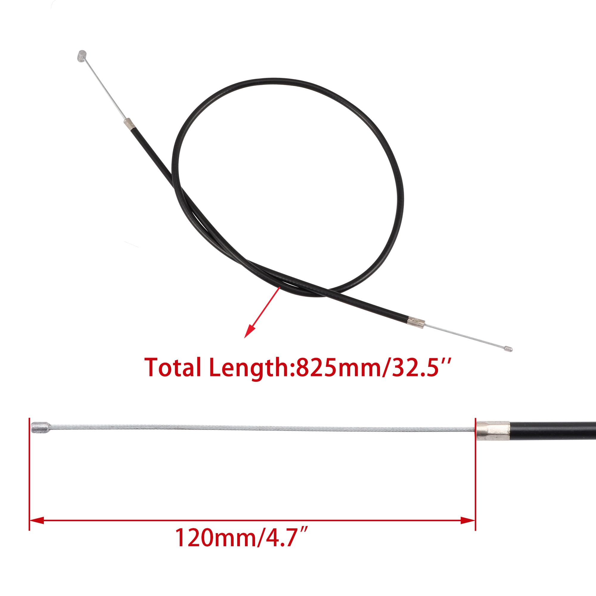 Snapklik.com : 32.5" Throttle Cable Replacement For 2 Stroke 49cc 50cc ...
