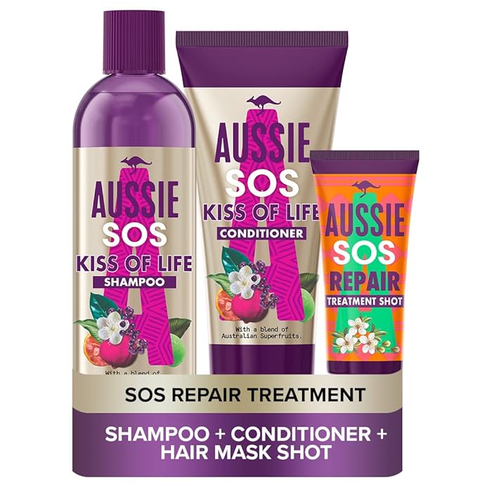 Buy Aussie SOS Shampoo And Conditioner Set + Intense Shot Hair Mask for ...