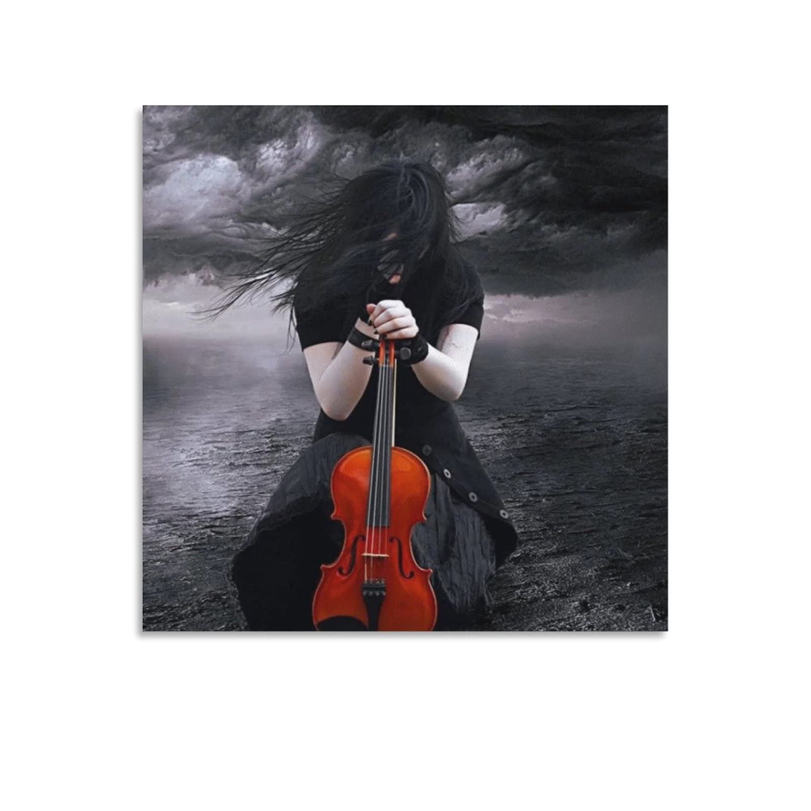Sad Girl Playing Violin