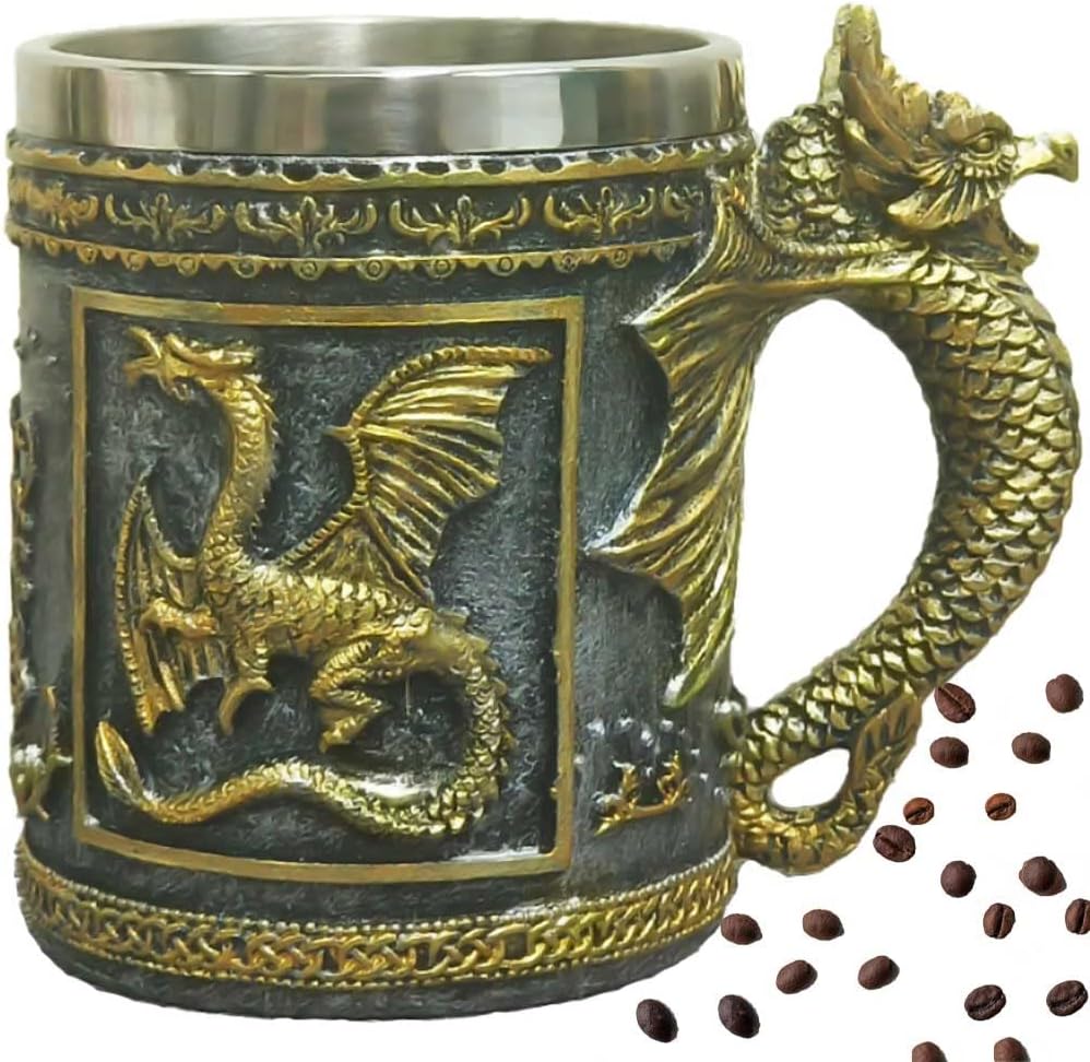 CUZOKOLA Medieval Dungeons and Dragons Cup Gifts,Dnd Goth Game Dragon ...