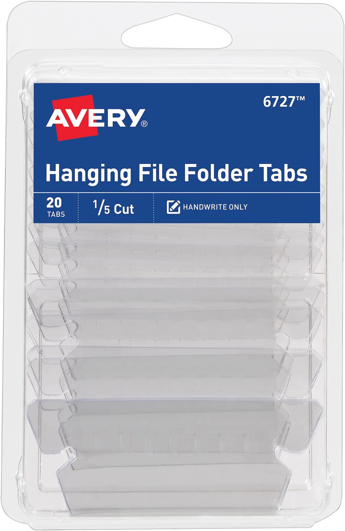 Insertable Hanging File Folder Tabs, Handwrite Only, 1/5 Cut : Amazon ...