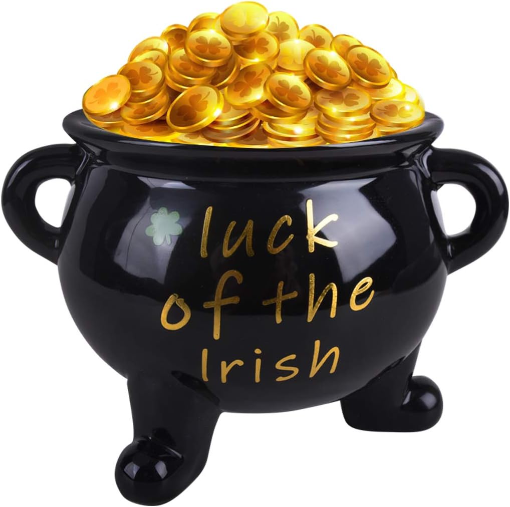 Amazon.com | Cosmos Gifts 21078 St. Patrick's Day Ceramic Whisker Cat ...