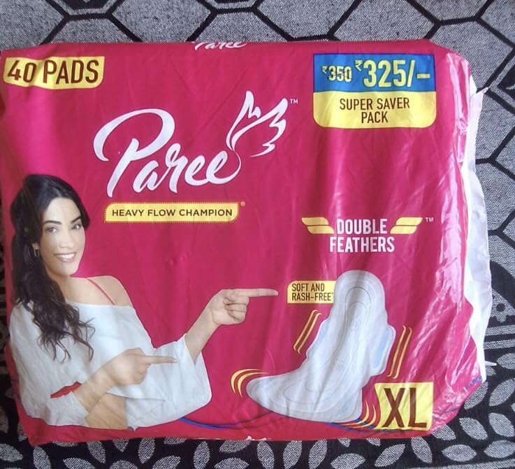 Buy Paree Soft & Rash Free Heavy Flow Pads, XL 40 Period Pads +50mm ...