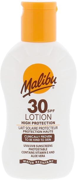 Malibu Sun SPF 30 Lotion, Medium Protection Sun Cream, Water Resistant ...