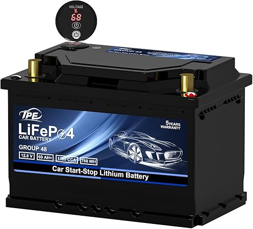Amazon.com: Group48 LiFePO4 Lithium-ion Car Battery Lightweight Design ...