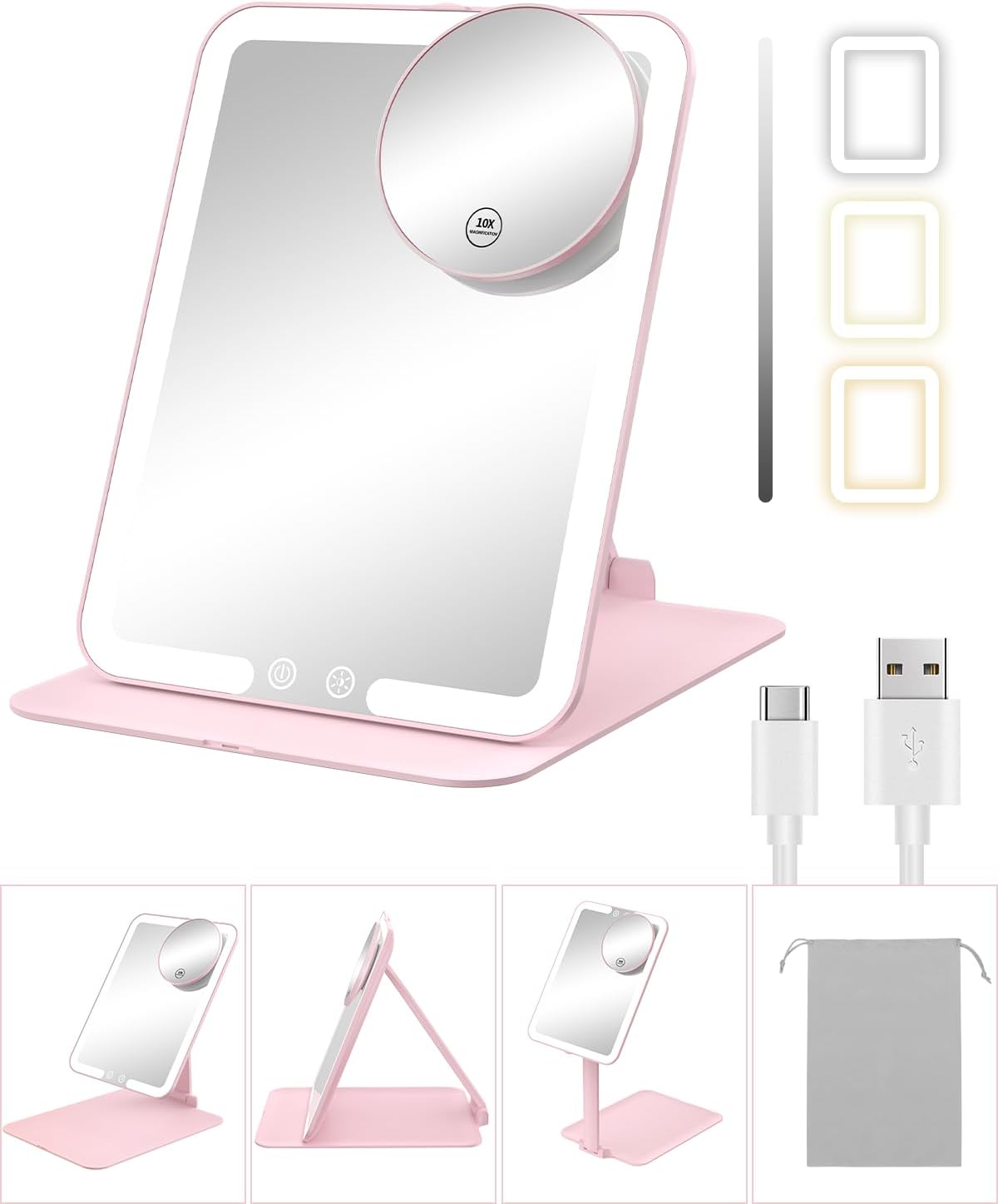 Amazon.com - Riki Skinny Duo Lighted Mirror - Travel Makeup Mirror with ...