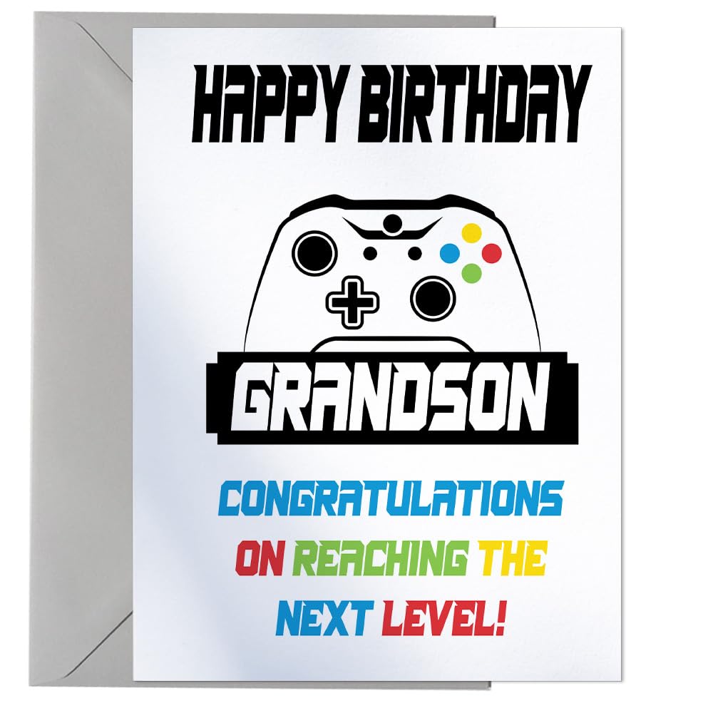 Gaming Gamer Xbox Birthday Card for Grandson : Amazon.co.uk: Stationery ...