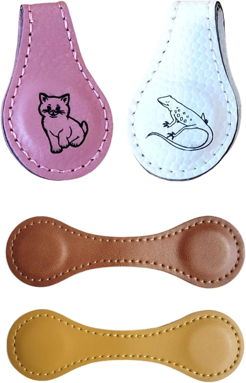 Amazon.com: Personalized Leather Magnetic Bookmarks Custom Engraved ...