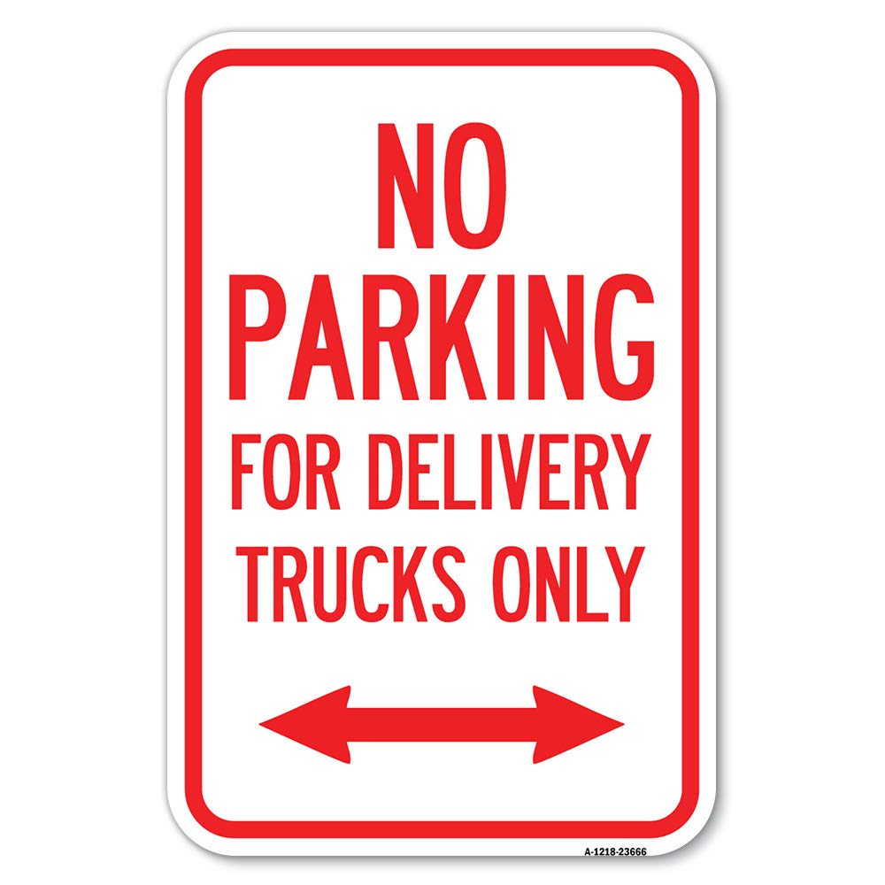 Amazon.com : No Parking Sign No Parking for Delivery Trucks Only (With ...