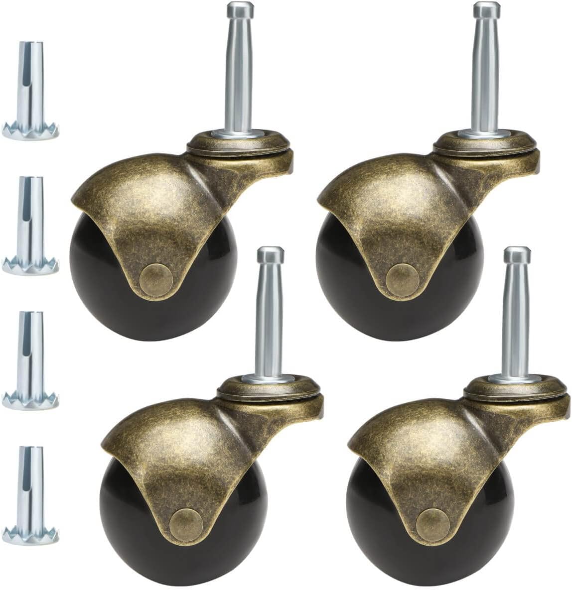 Amazon.com: SWET Ball Caster Wheel [Set of 4] with Brakes for Furniture ...