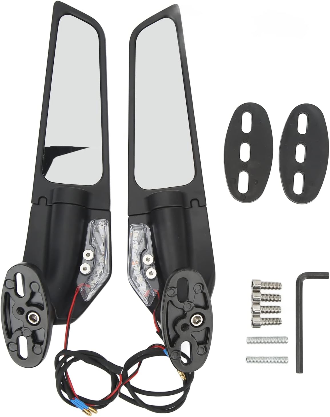 2pcs Motorcycle Mirrors Rear View Side Mirrors, Motorcycle Wind Wing ...