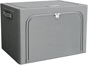 Amazon.co.jp: Clothes Case, Cloth, Storage Box, Foldable, With Lid ...