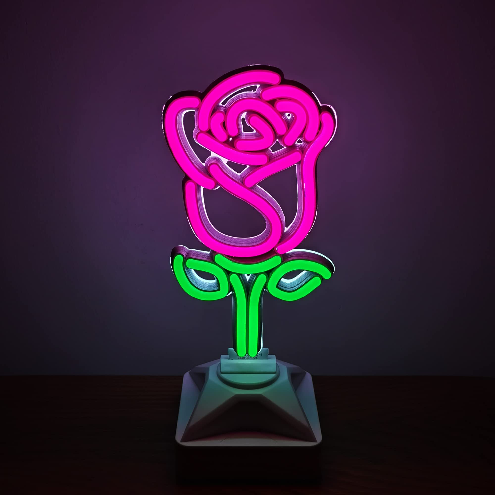 Laporwee Rose Desktop Neon Sign Night Light Art Light for Bar Club ...