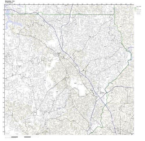 Amazon.com: Working Maps Marietta, GA Zip Code Map Laminated : Office ...