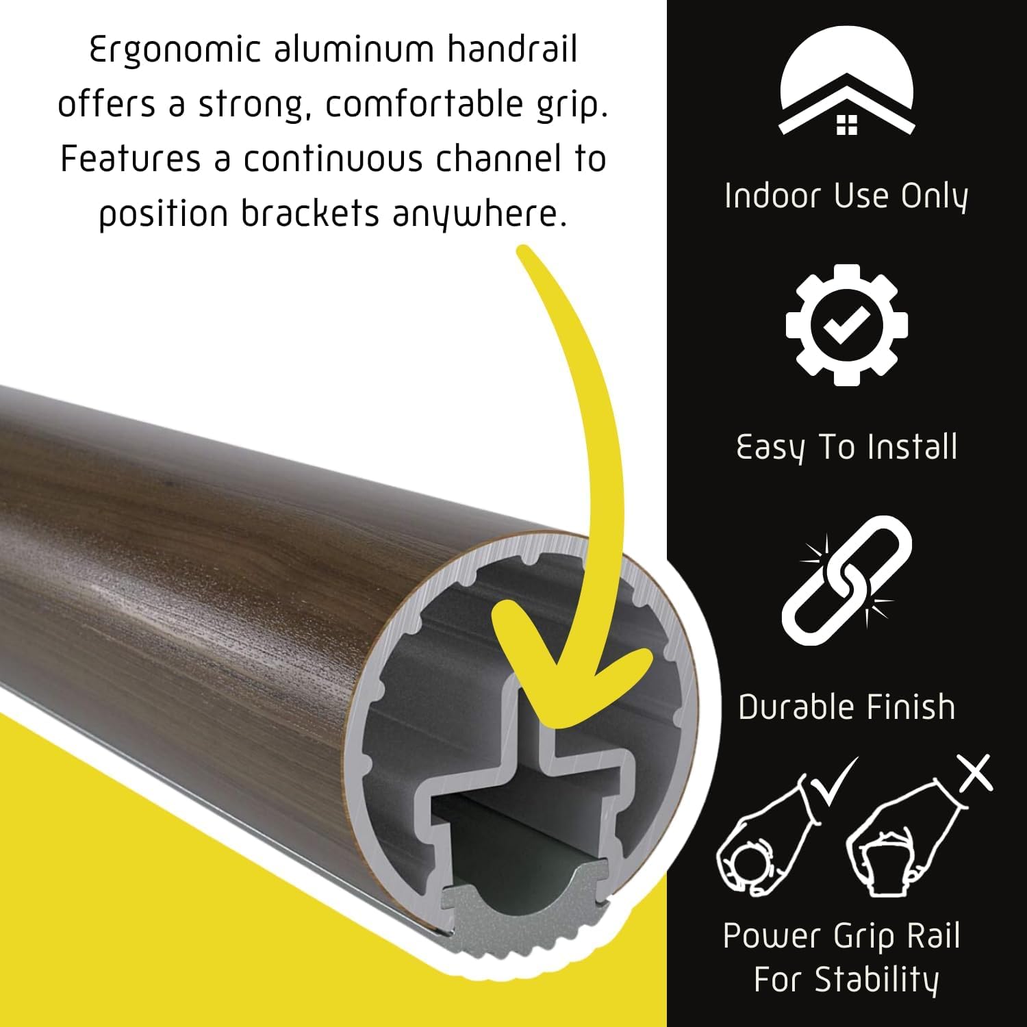 Snapklik.com : 18 In Handrail - Complete Kit Indoor Use Only Genuine ...