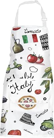 Amazon.com: POFULL Italy Landmarks Apron Rome Italy Kitchen Gift ...