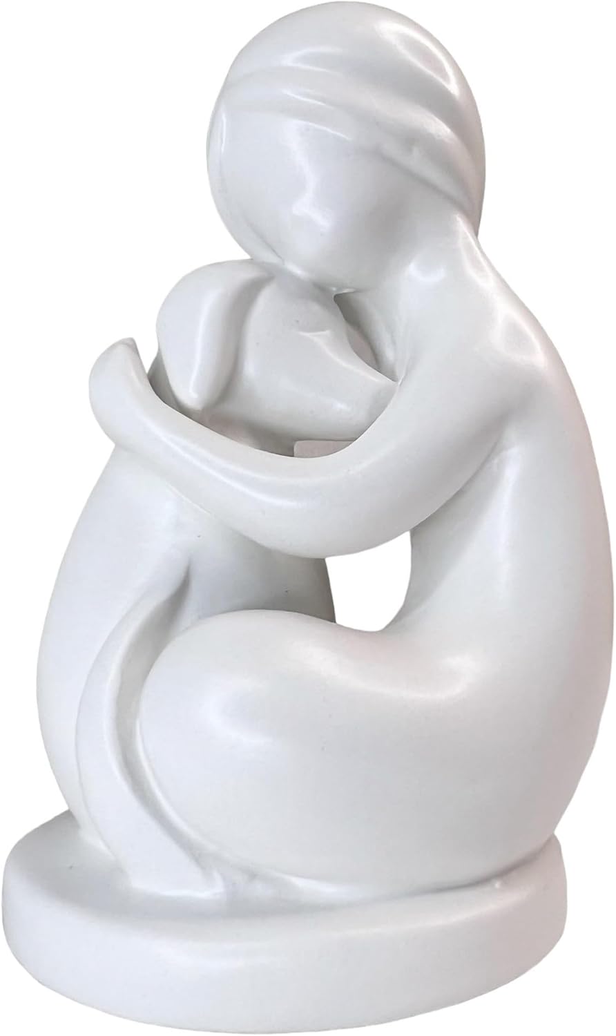 Amazon.com: Top Brass Girl Hugging Dog Figurine/Puppy Love Statue – 5 3 ...
