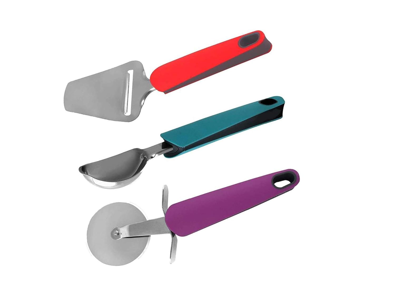 Shapes Imporio Gadget Set(Cheese Slicer, Ice Cream Spoon & Pizza Cutter ...