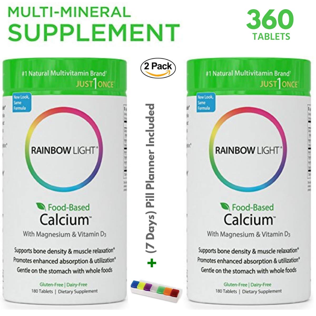 Rainbow Light Food Based Calcium With Magnesium And 500 Iu | Desertcart ...