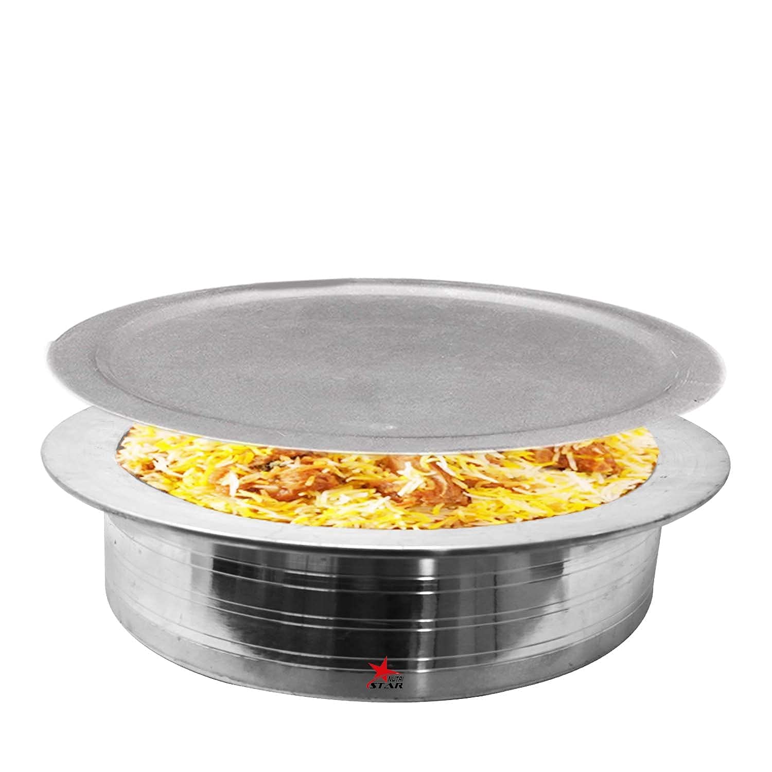 Buy NUTRI STAR Aluminium Biryani Cooking Handi Pot with Lid. Heavy ...