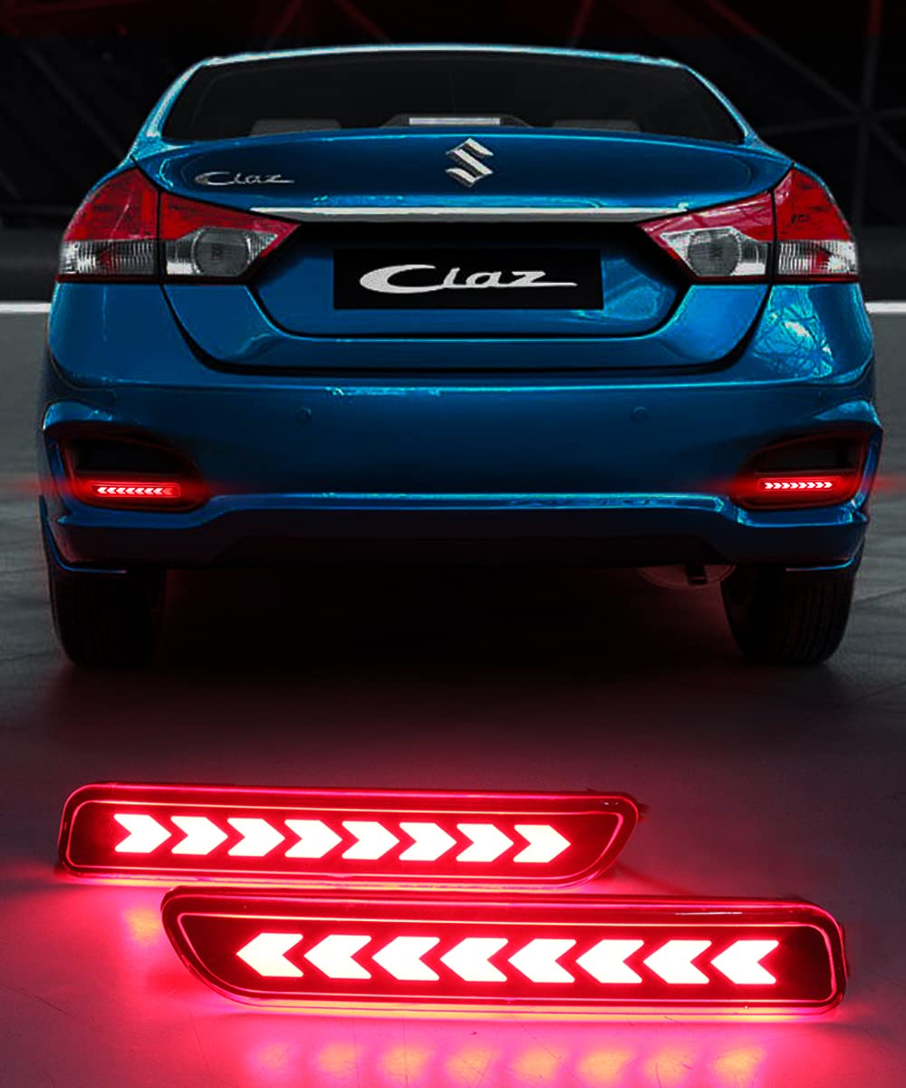 FABTEC Car LED Imported Moving Matrix Reflector Rear Bumper Brake Light ...