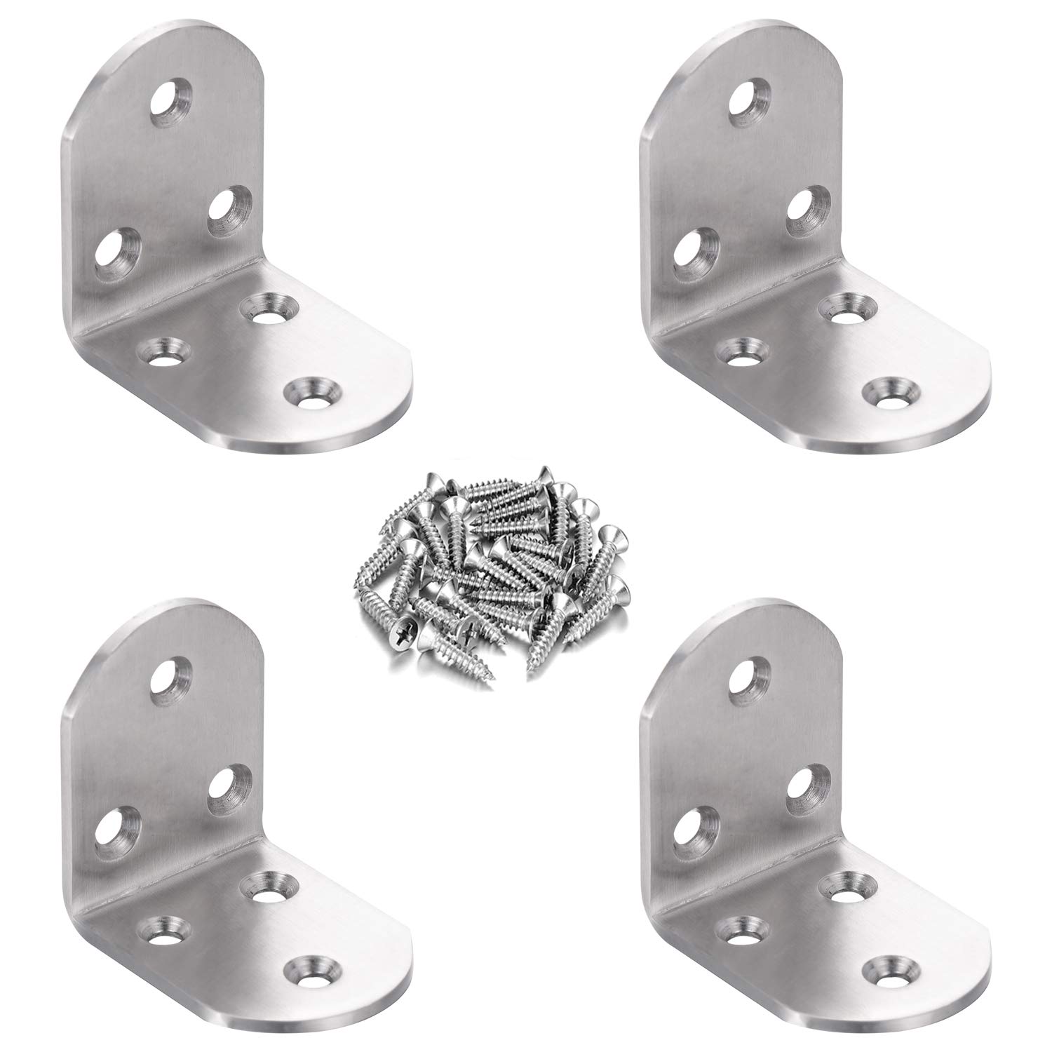 Buy 4PCS Corner Braces Heavy Duty Stainless Steel L Shaped Brackets ...